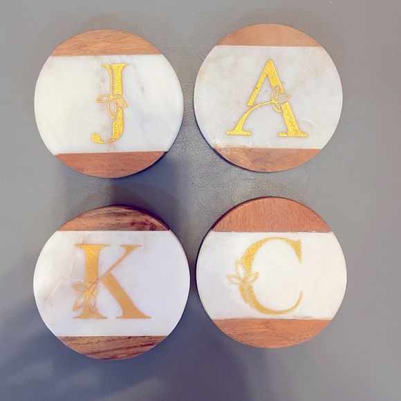 Dining | Monogram Letter Coaster | Poshmark